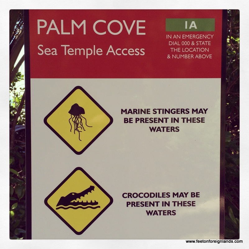 Palm Cove signage - Feet on Foreign Lands